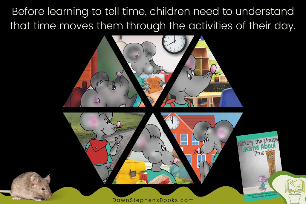 Words to Hickory Dickory Dock teach children time and routines.